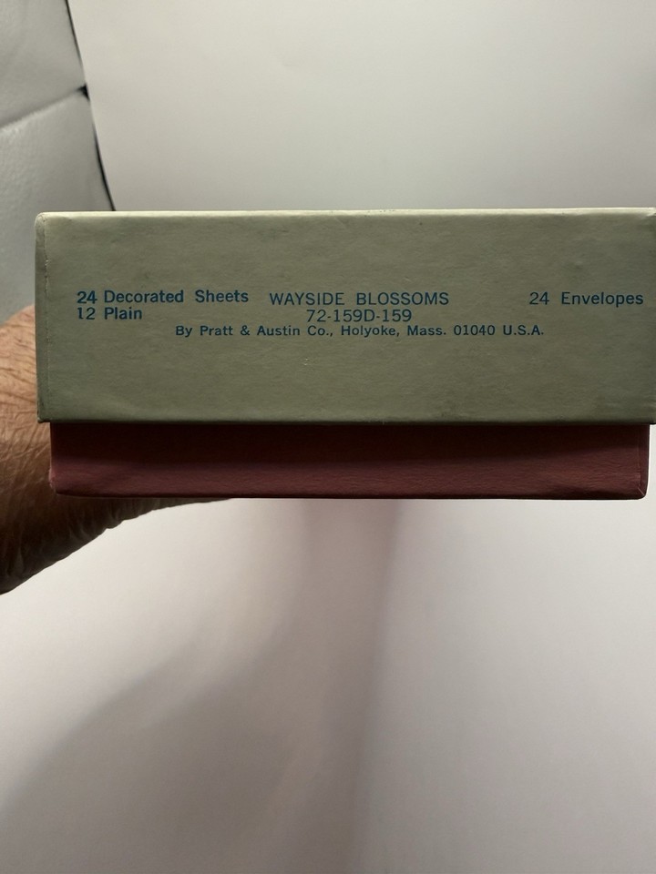 Vintage Wayside Blossoms Stationery Pratt&Austin Notepad 32 Sheets 9 ...