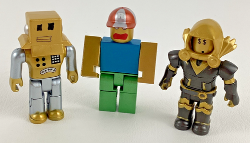 Roblox Video Game Character Action Figure Lot Icons Gold Builderman ...