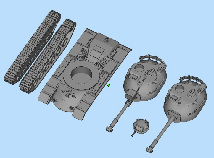 3D Printed 1/72/87/144 US Army M48 A3 Patton Medium Tank Unpainted ...