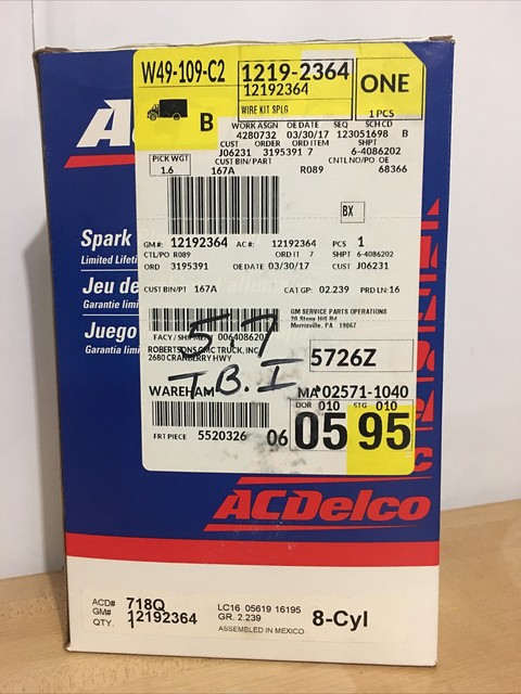 ACDelco 718Q GM 12192364 Spark Plug Wire Set for sale online | eBay