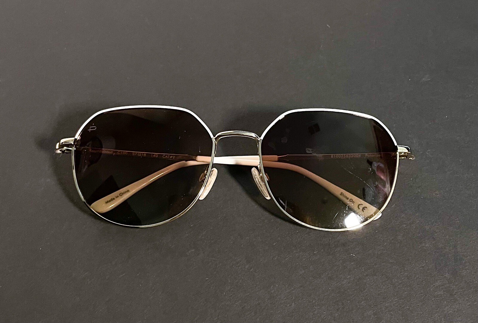 PRIVÉ REVAUX Round Sunglasses: Elegant Gold Frame, Timeless Style! | eBay