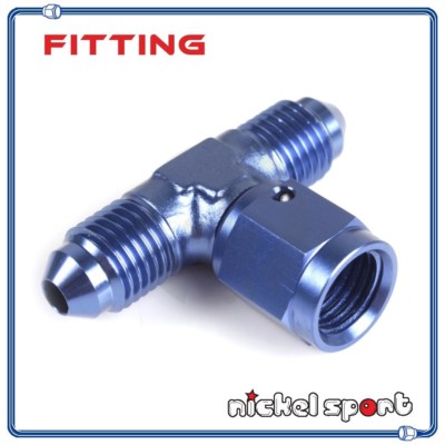 AN6 6AN Tee-Female Swivel On Side Aluminum Fitting Adapter | eBay Australia