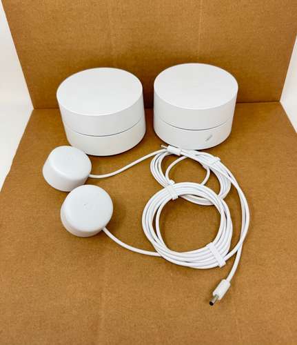 Google WiFi Mesh Router- Model GJ2CQ Set Of 2 W/Power Cord | eBay