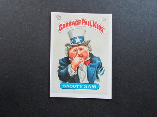 1986 Topps Garbage Pail Kids 3rd Series 3 Card 110a Snooty Sam Wanted ...