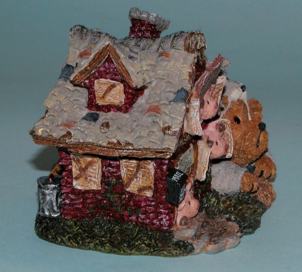 Boyds Bears "Huff P. Wolf with Bacon..." 3 Little Pigs house #2456 NIB ...