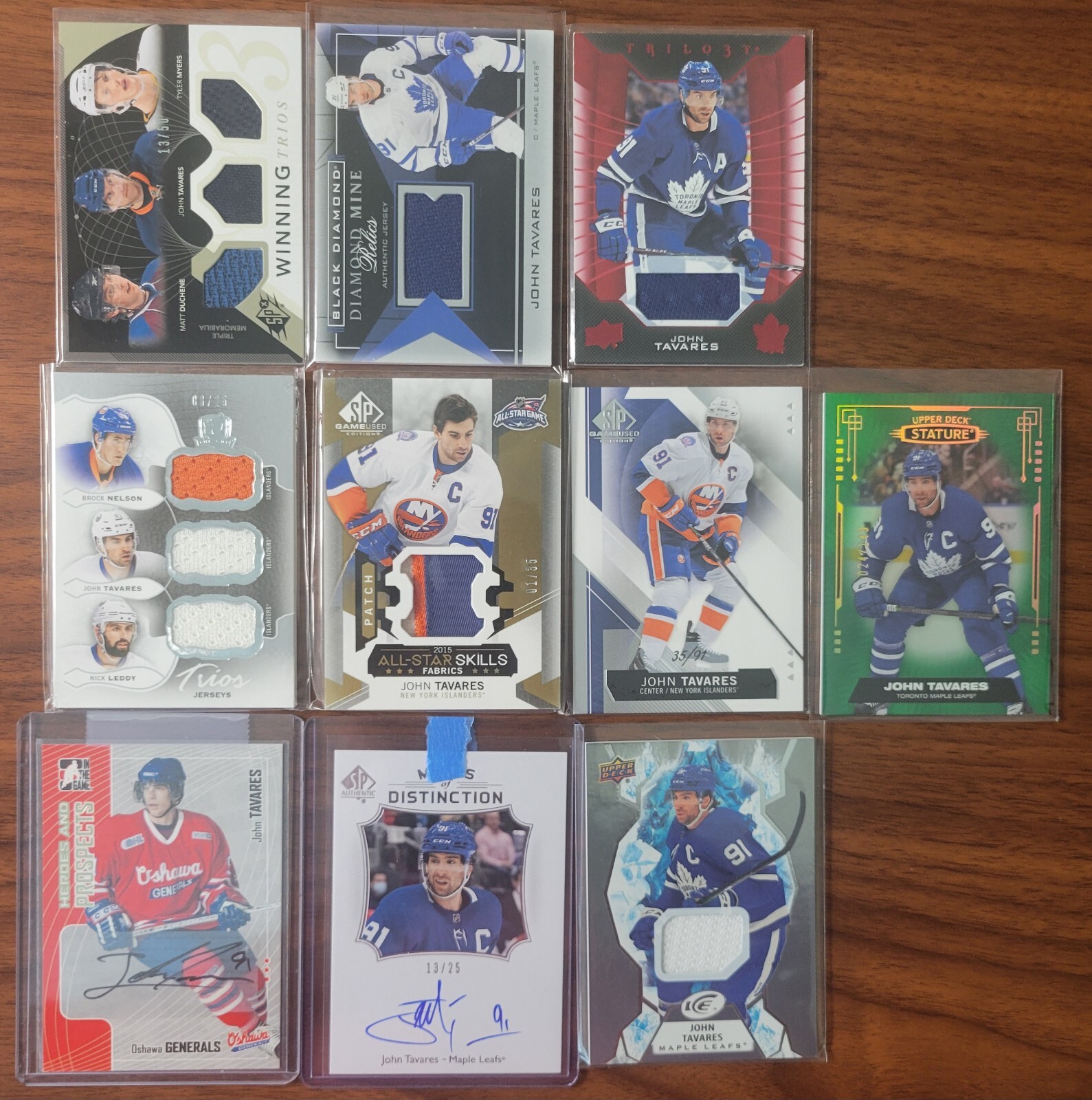 John Tavares Lot Of 10 (ITG H&P Auto, Marks Of Distinction /25, Patch ...