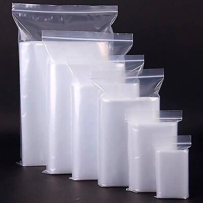 Grip Seal Zip Lock Bags Self Resealable Grip Poly Plastic Clear Mix All ...