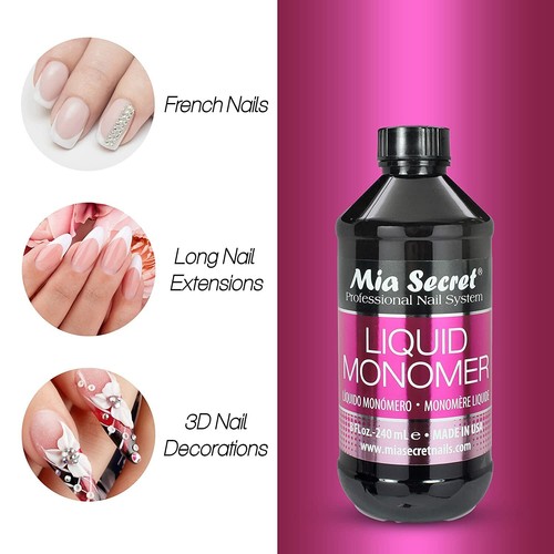 Mia Secret Liquid Monomer 4oz/8oz/16oz/32oz and CHERRY Scent Drop 1oz ...