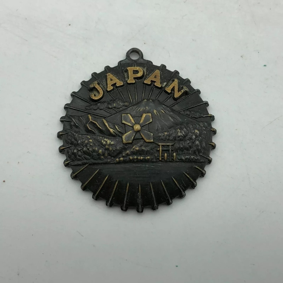 Rare Unknown WW2? Japan Mt Fuji Propellor Samarai Two Sided FOB Medal ...