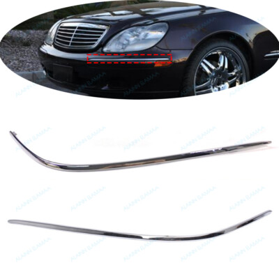 Front Bumper Side Molding Trim Fit For Mercedes Benz S W220 1999-2001 ...
