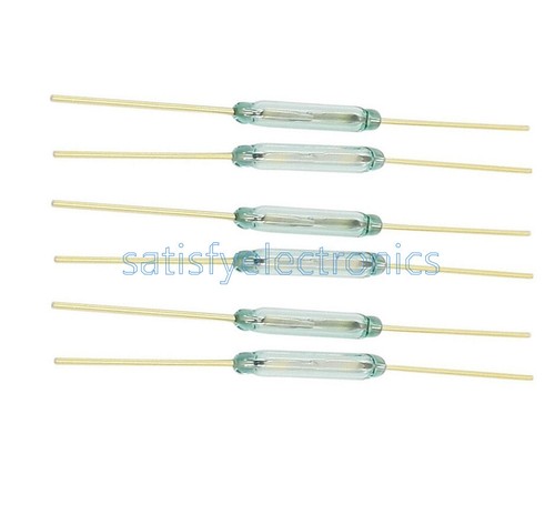 5PCS MKA-14103 Gold Tone Leads Glass N/O SPST Reed Switches 10-15AT ...