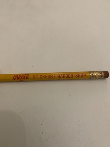 Vintage Stickfort Barber Shop Reinbeck Iowa Wooden Advertising Pencil ...