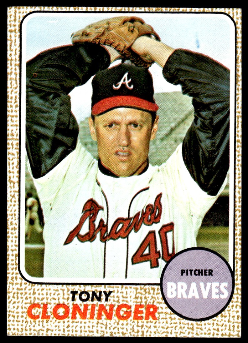 1968 Topps Tony Cloninger Atlanta Braves #93 Set Break | eBay