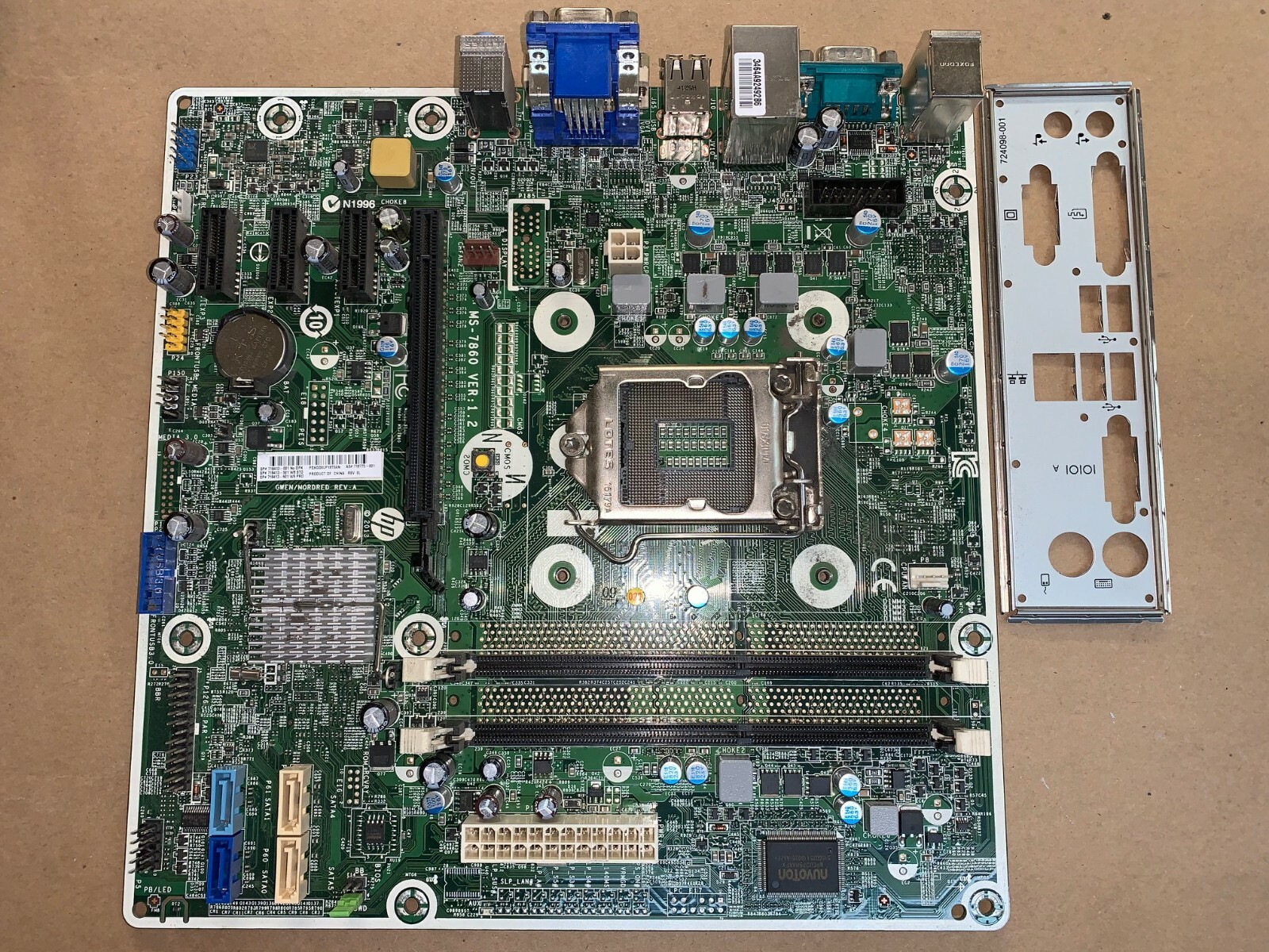 HP 718413-001 MS-7860 Ver:1.2 Motherboard w/Faceplate TESTED! | eBay