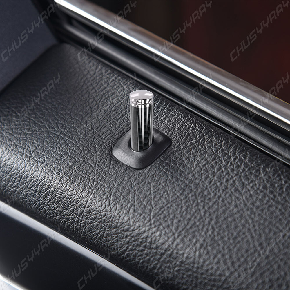 4*Universal Car Door Lock Knob Pins Carbon fiber Auto Interior Cover ...