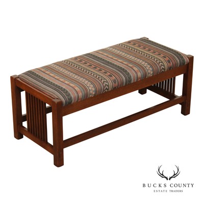 Stickley Mission Collection Oak Bench | eBay
