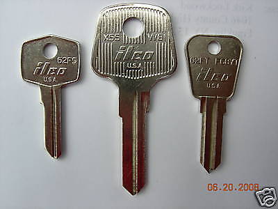 TRIUMPH TR6 TVR IGNITION KEY BLANKS FS 62FS, S71B X55 WB1, 62FT F68YT ...