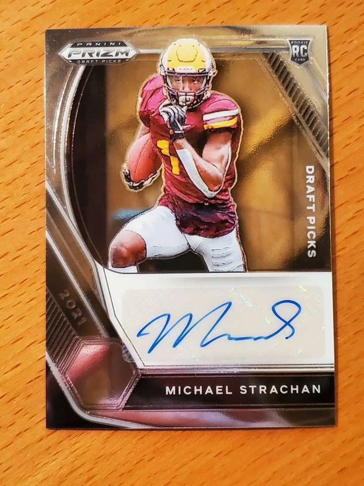 2021 Prizm Draft Auto Michael Strachan Charleston Colts Rookie WR | eBay
