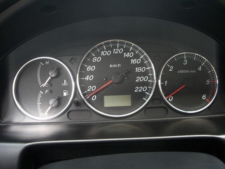 Fits: Mazda 323 BJ 1998-2003 3-Teilig Aluminium Tachoringe Tacho Ringe ...