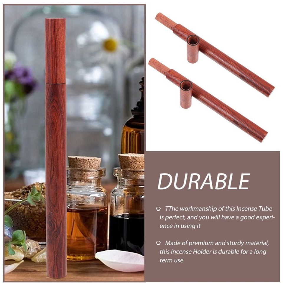2Pcs Incense Holders Incense Stick Containers Wood Incense Storage ...