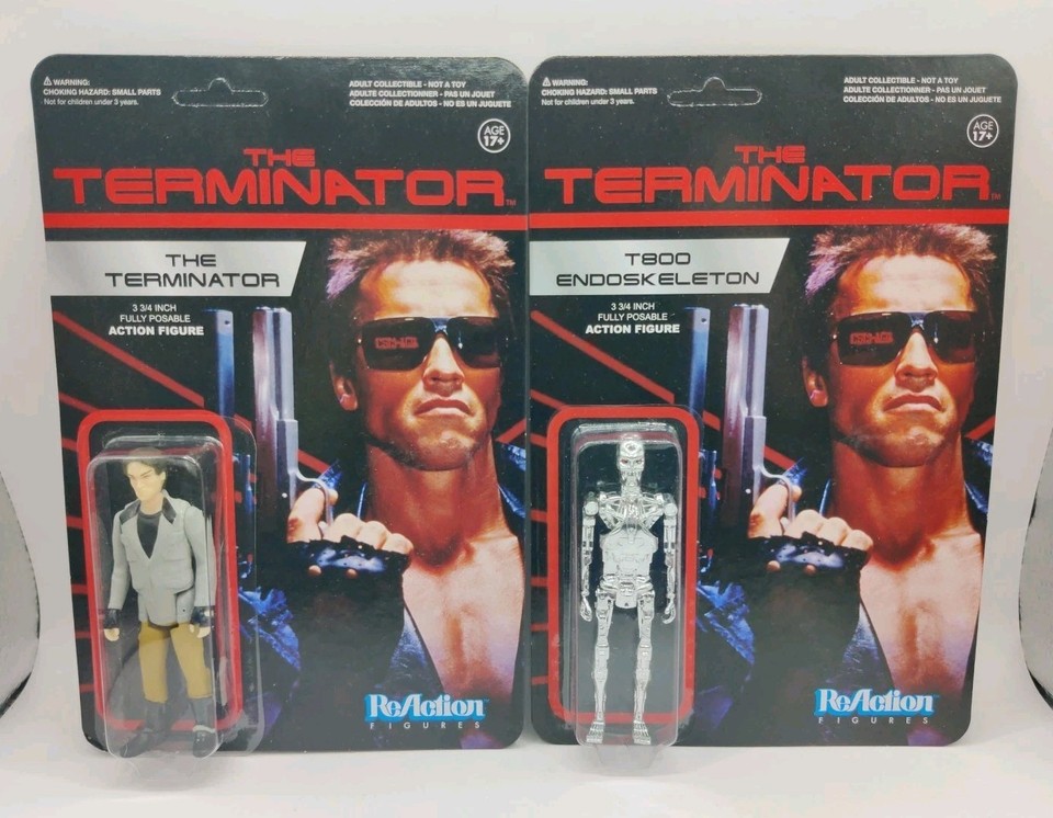 Terminator ReAction Super 7 T800 Endoskeleton Bundle Chrome Unpunched ...