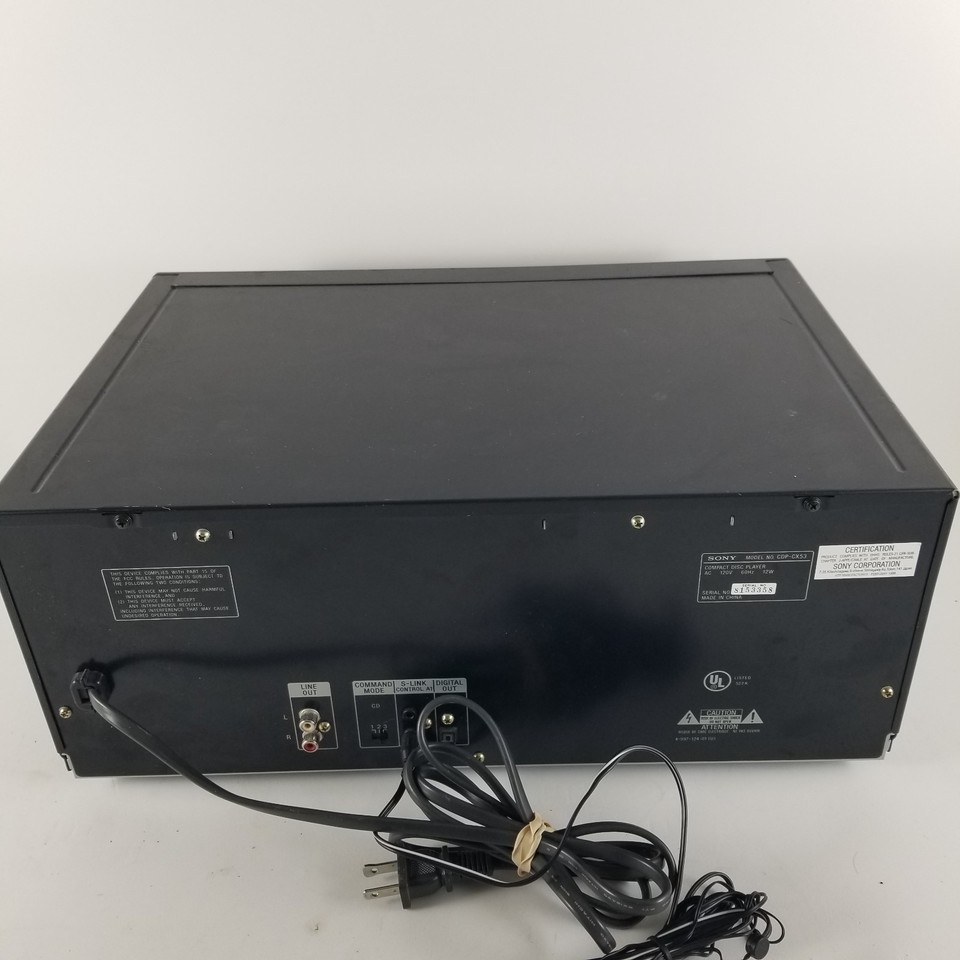 Sony CDP-CX53 50+1 Disc CD Mega Storage Changer Player Carousel Tested ...