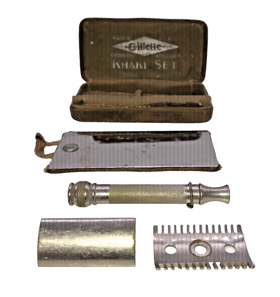 1918 Gillette WWI Khaki Set Safety Razor – Serial G191513 – Made in USA ...
