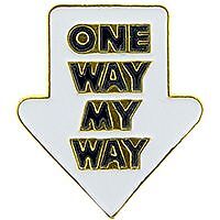 ONE WAY MY WAY Arrow PIN - Original Artwork Backpack Enamel Lapel Pin ...