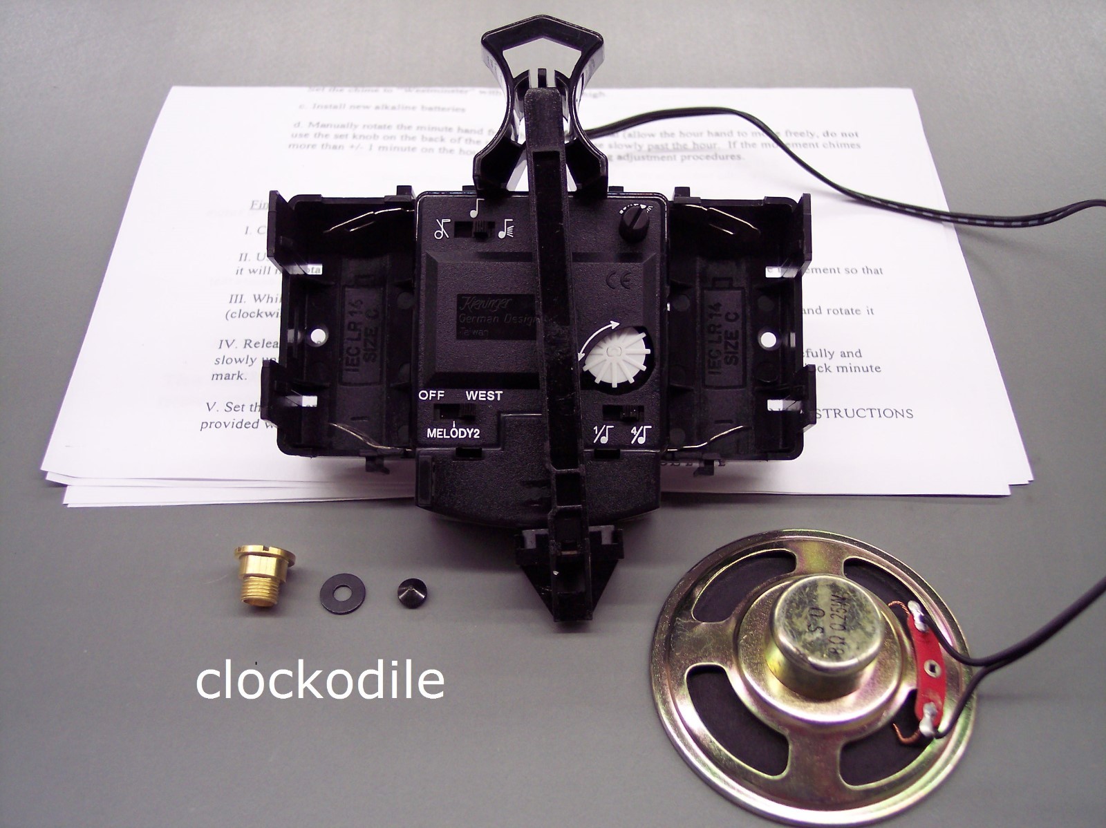 Kieninger Howard Miller 2 Chime Quartz Clock Movement Heavy Duty Coil 1 ...