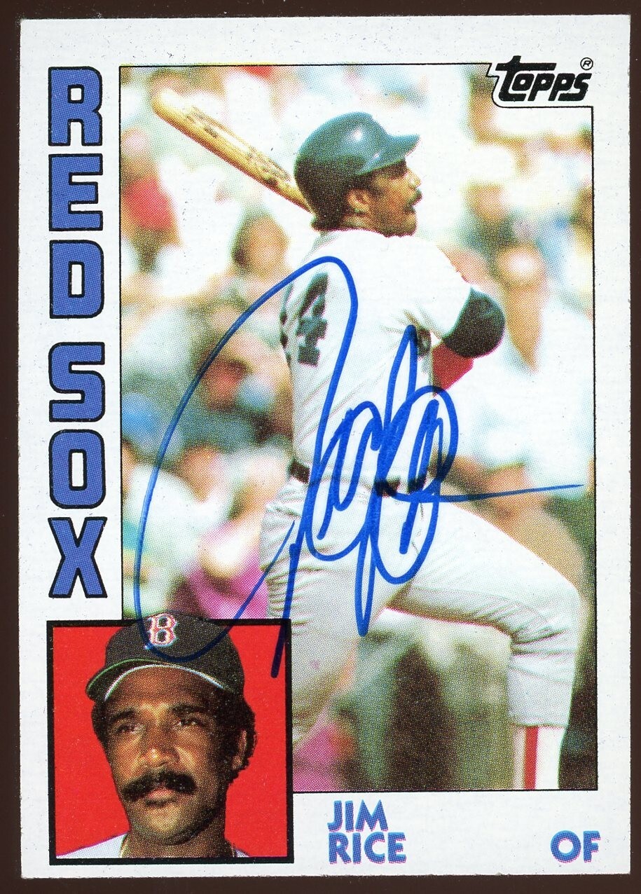 1984 Topps JIM RICE Signed Card autograph AUTO RED SOX HOF . | eBay
