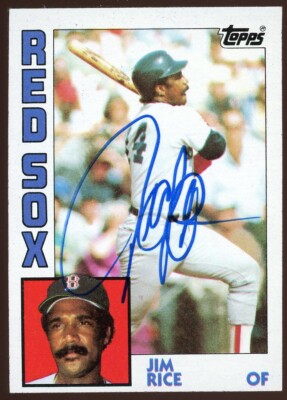 1984 Topps JIM RICE Signed Card autograph AUTO RED SOX HOF . | eBay