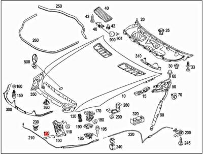 Genuine MERCEDES W221 S-CLASS W221 Safety hook 2218800064 | eBay