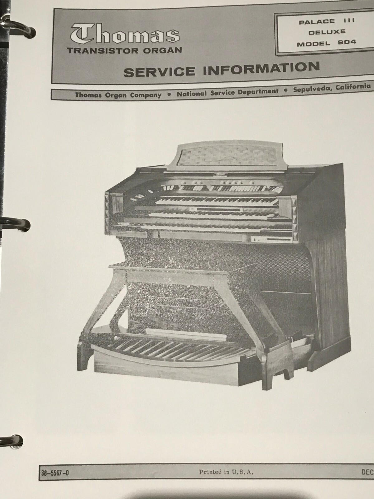 Thomas Organ Manual Online