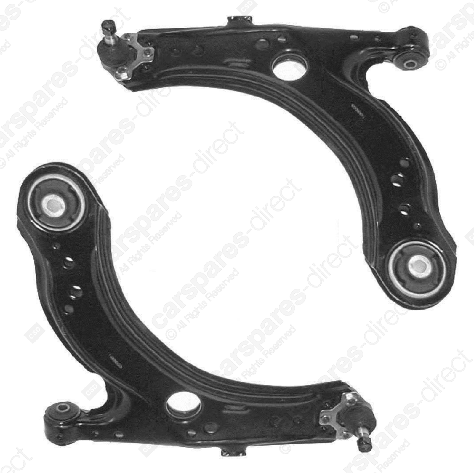 VW GOLF MK4 FRONT LOWER SUSPENSION CONTROL ARM WISHBONE PAIR KIT 1997 ...
