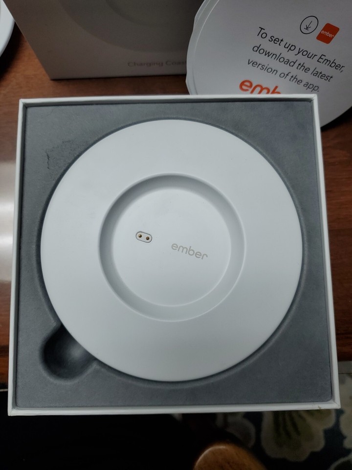 Ember Temperature Control Ceramic Mug Charging Coaster, White With ...