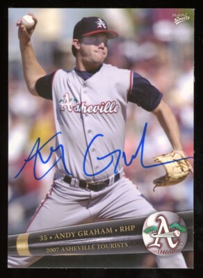 2007 Asheville Tourists ANDY GRAHAM Signed Card autograph AUTO ROCKIES ...