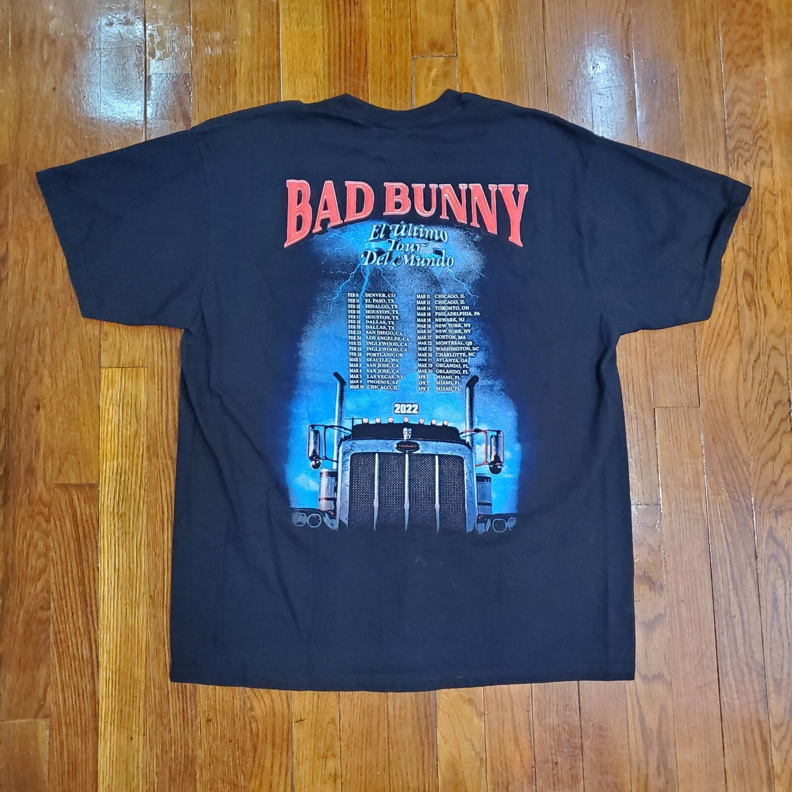 Bad Bunny El Ultimo Tour Del Mundo Official Merch Tee… - Gem