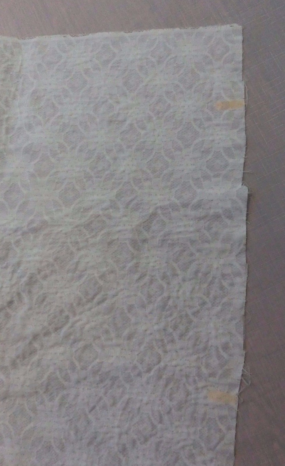 Vintage White Floral Lace with Cotton Backing Fabric 2+ Yds x 43”W ...