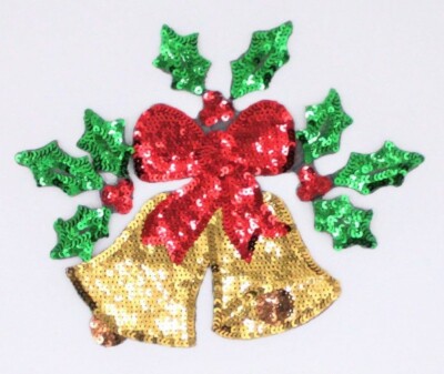 Sequin Patch: Christmas Bells | eBay
