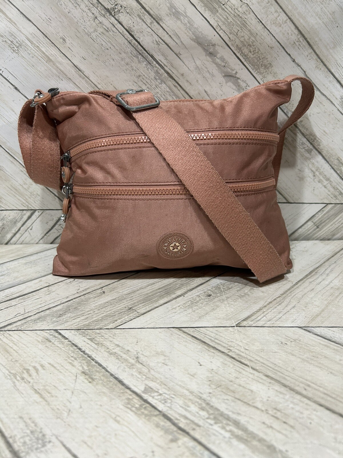 Kipling Alvar Warm Rose Pink Crossbody Messenger Bag … - Gem