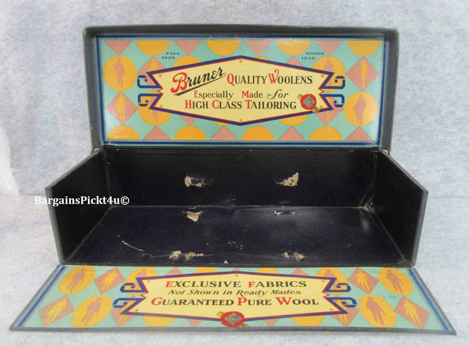 Vintage Bruner Woolens Country Store Display Salesman Sample Wool ...