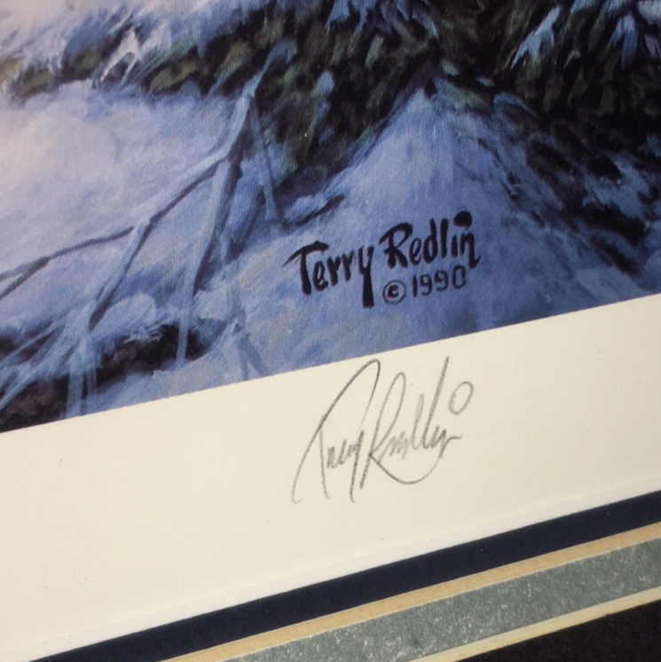 5 Terry Redlin prints Signed framed & matted & COA winter RARE Secluded ...