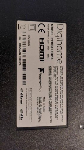 TV PARTS23577132 MAIN PCB FOR DIGIHOME PTDR49FHDS vestel17mb211s luxshare-ict-bz | eBay