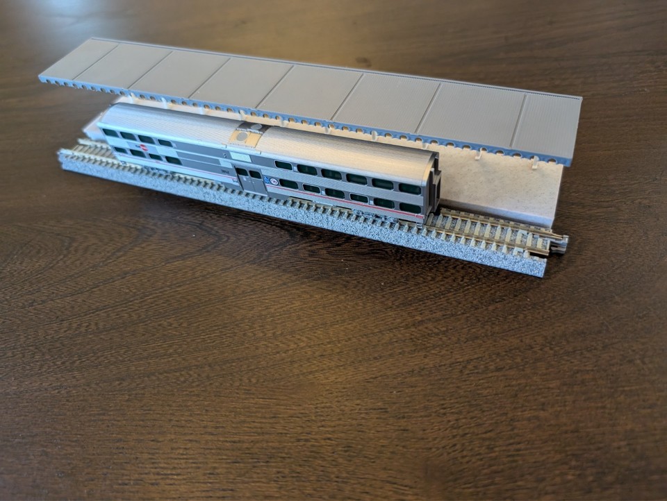 N Scale Traditional Platform with Awning Kit for Kato Track and Others ...