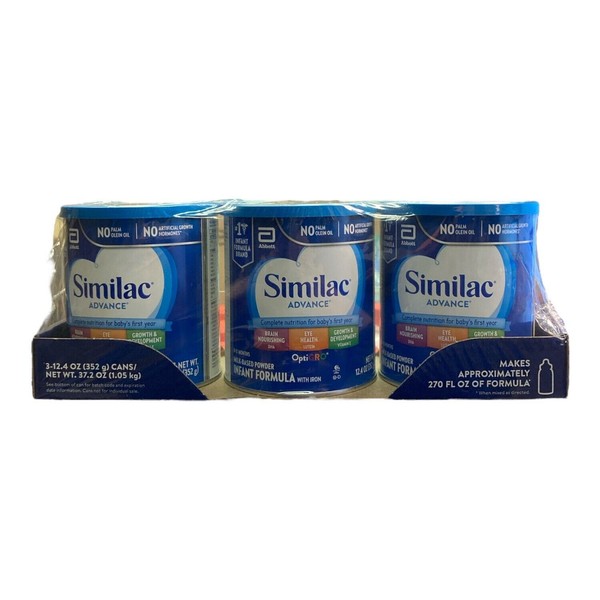 Advance Infant Formula with Iron 12.4 oz Each Pack of 3 Pieces for sale ...