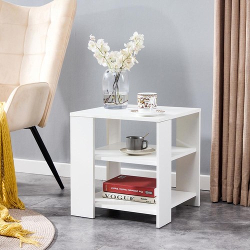 High Quality Square Side Table 3-tier End Table wood Nightstand ...