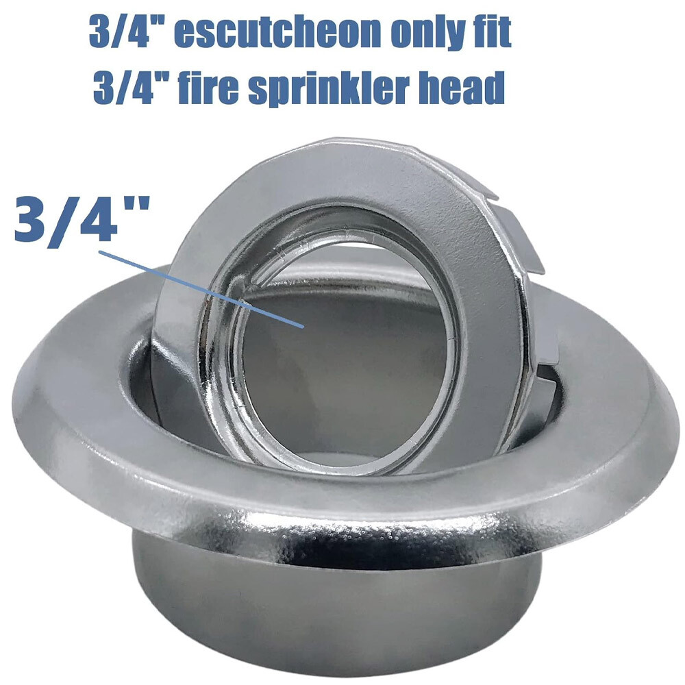 6/12 Pcs 1/2" 3/4"IPS Fire Sprinkler Head Escutcheon Plate Cover Ring ...
