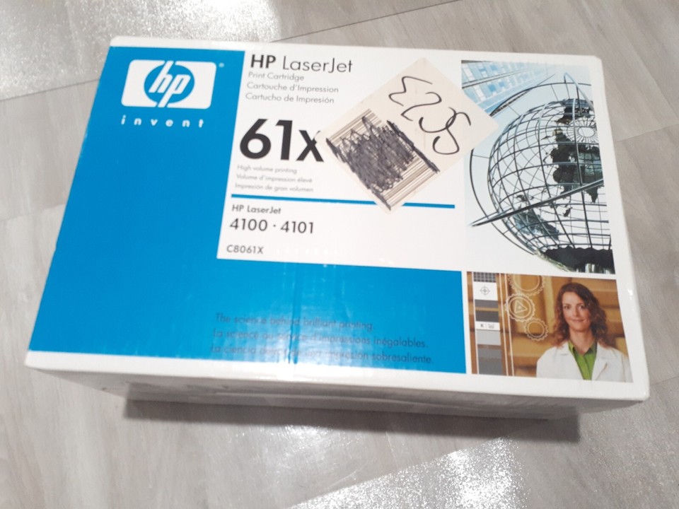 New Genuine HP C8061X 61X Black Toner Cartridge HP LaserJet 4100 4101 ...