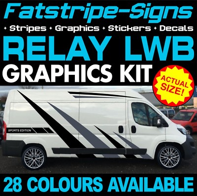 to fit CITROEN RELAY L3 LWB GRAPHICS STICKERS STRIPES DAY VAN CAMPER ...