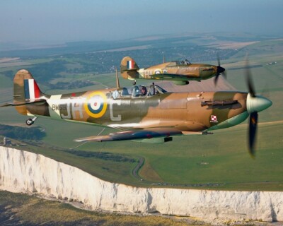 RAF Spitfire And Hurricane White Cliffs WW2 WWII Print 5x7 | eBay